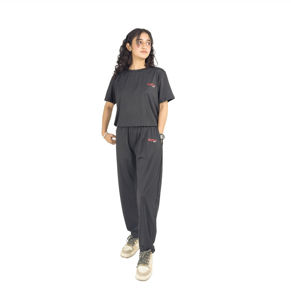 Women's Black Dot Mesh Dry Fit Track Suit – Tracksin